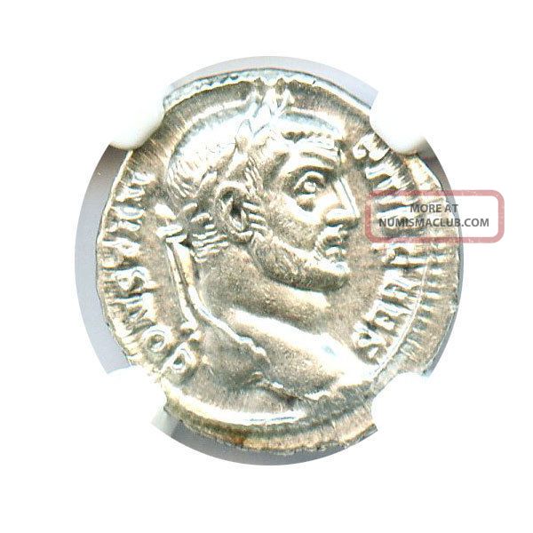 Ad 305 - 306 Constantius I Ar Argenteus Ngc Au (ancient Roman)
