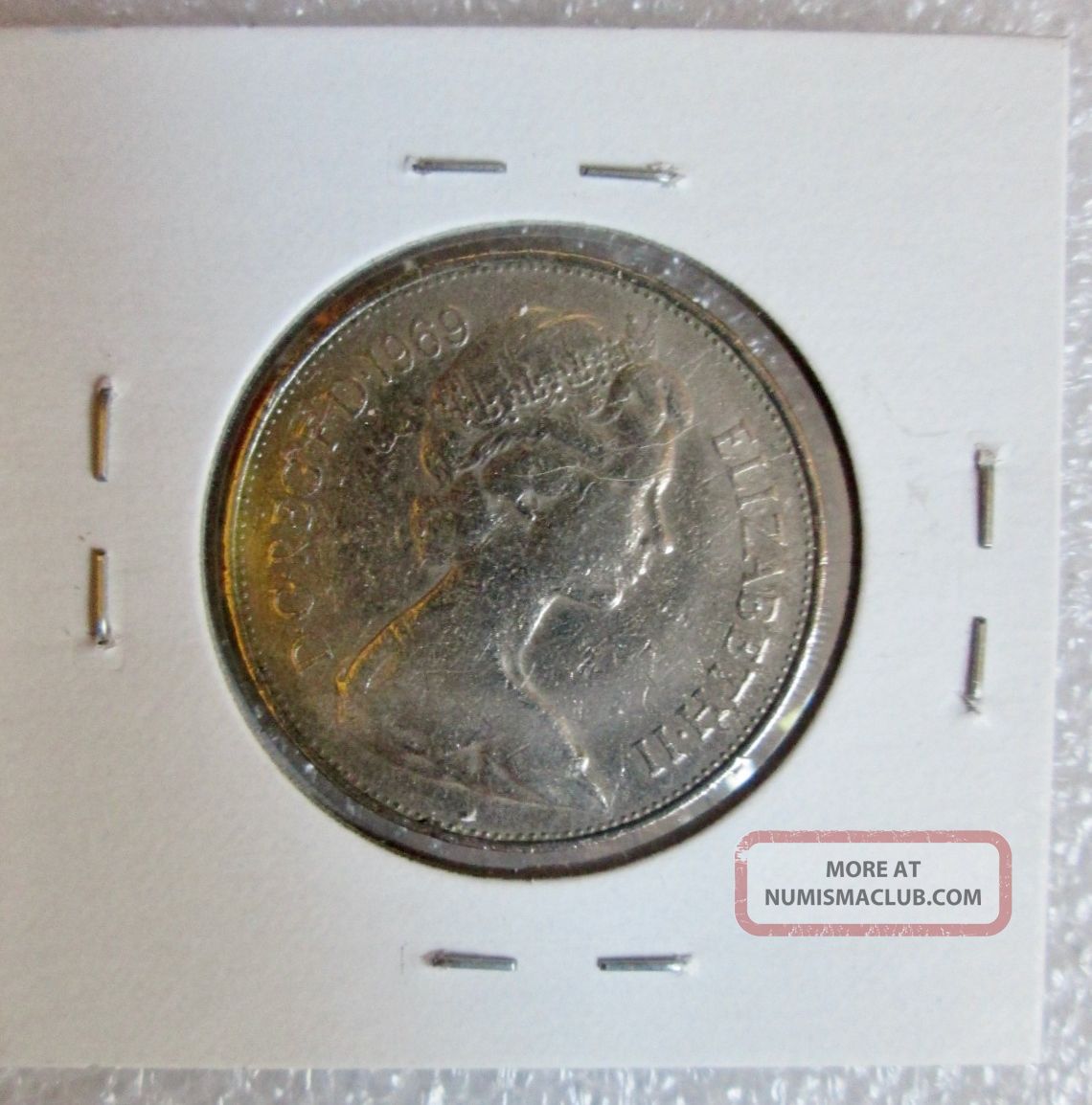 1969 Great Britain Ten Pence Old English Coin