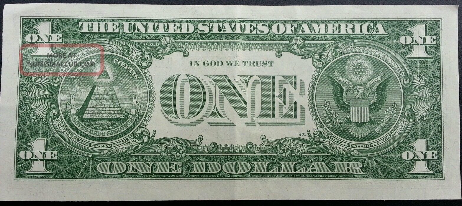 1957 A Silver Certificate Blue Label Seal One Dollar Bill