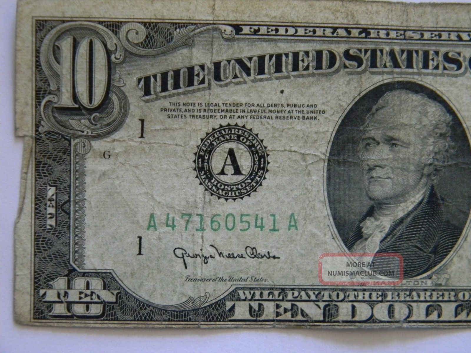 1950 Ten Dollar 10 00 Federal Reserve A Series Note 1950-ten-dollar-10-00-federal-reserve-a-series-note