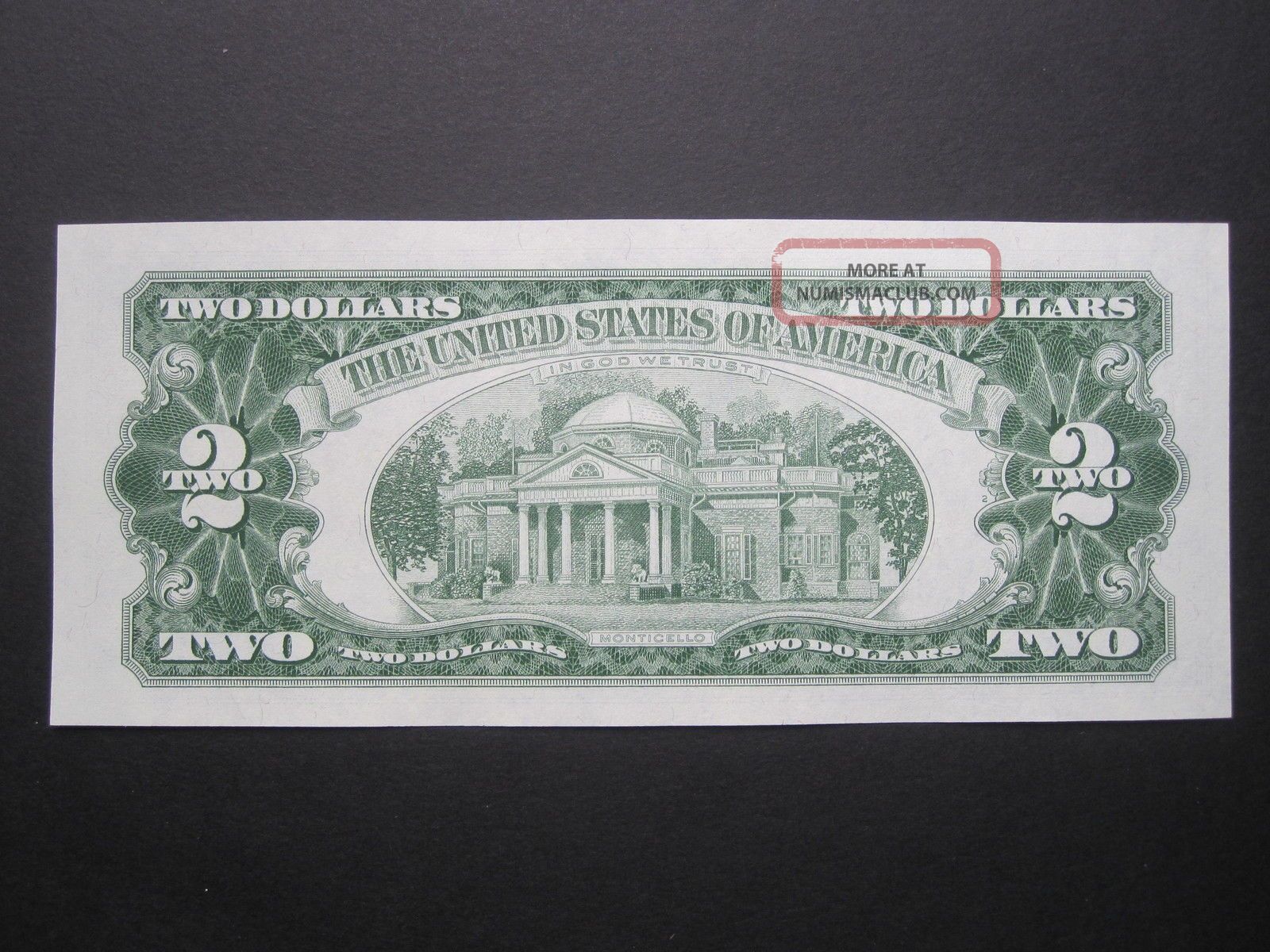 1963a $2 Red Seal Legal Tender Yellow Seal Ucirculated Us Currency ...