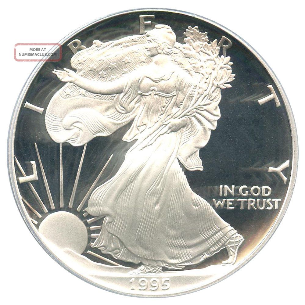1995 - W Silver Eagle $1 Pcgs Proof 69 Dcam American Eagle Silver ...