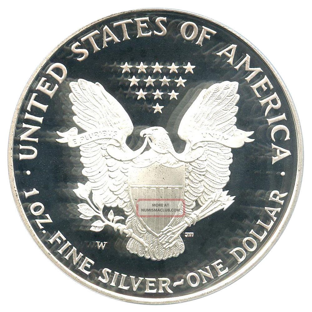 1995 - W Silver Eagle $1 Pcgs Proof 69 Dcam American Eagle Silver ...