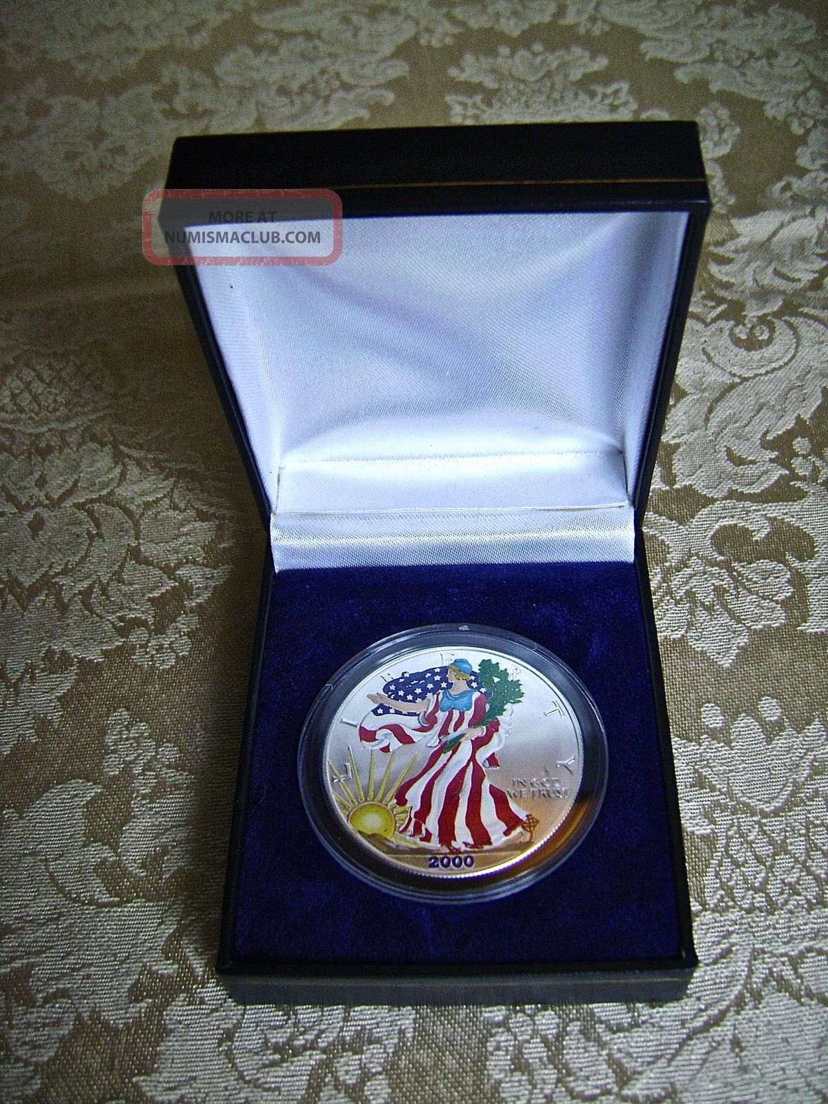 2000 American Eagle Silver Dollar 1 Troy Oz. 999 Colorized Walking ...