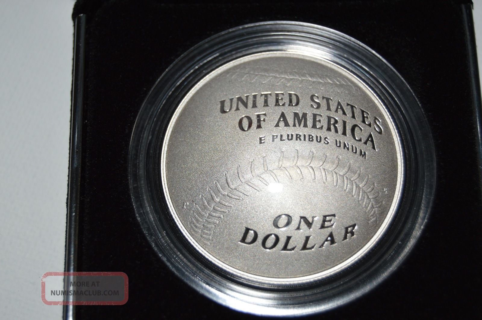 1oz 2014 Baseball Hall Of Fame Proof Silver Dollar (b33)