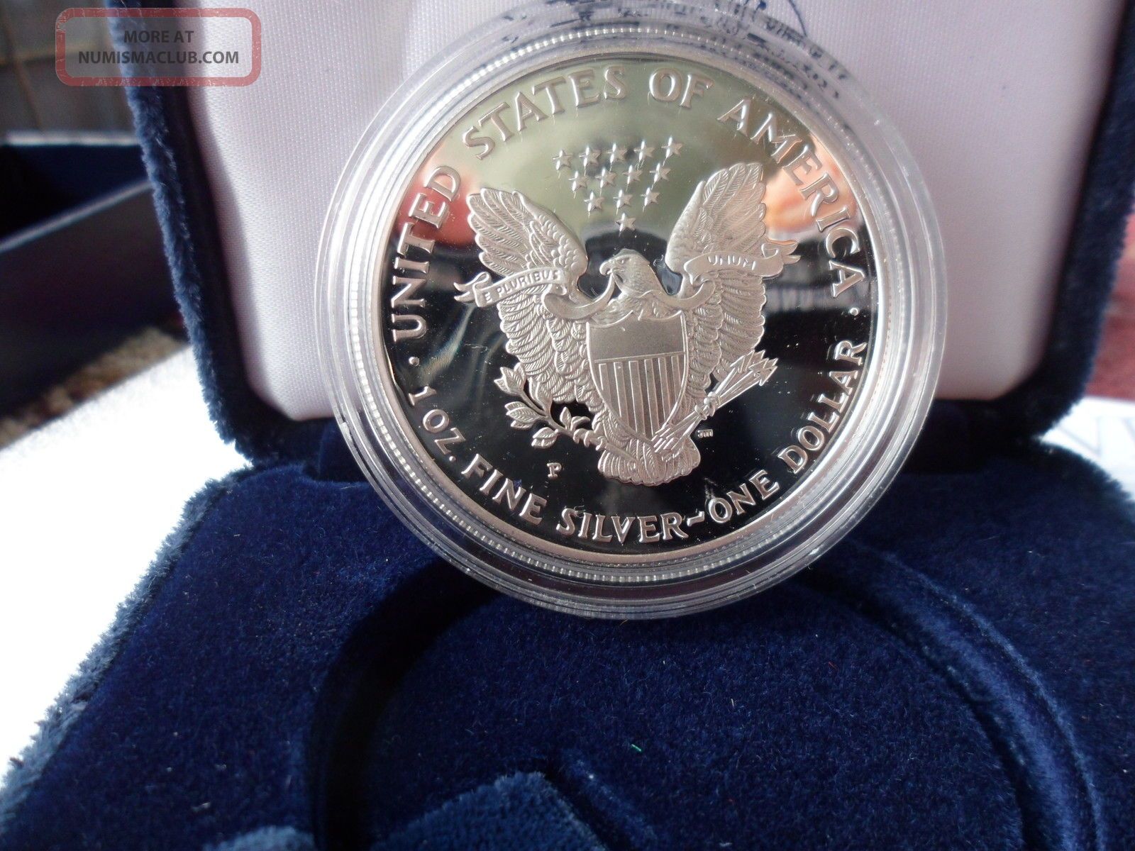 1995 P Proof American Silver Eagle " Key Date " Complete W/c. O. A ...