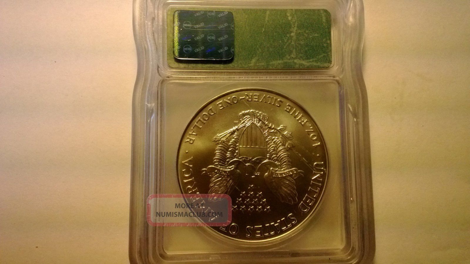 2000 Liberty Silver Eagle Dollar 1 Oz. Fine Silver Icq - Ms69 Uncirc.