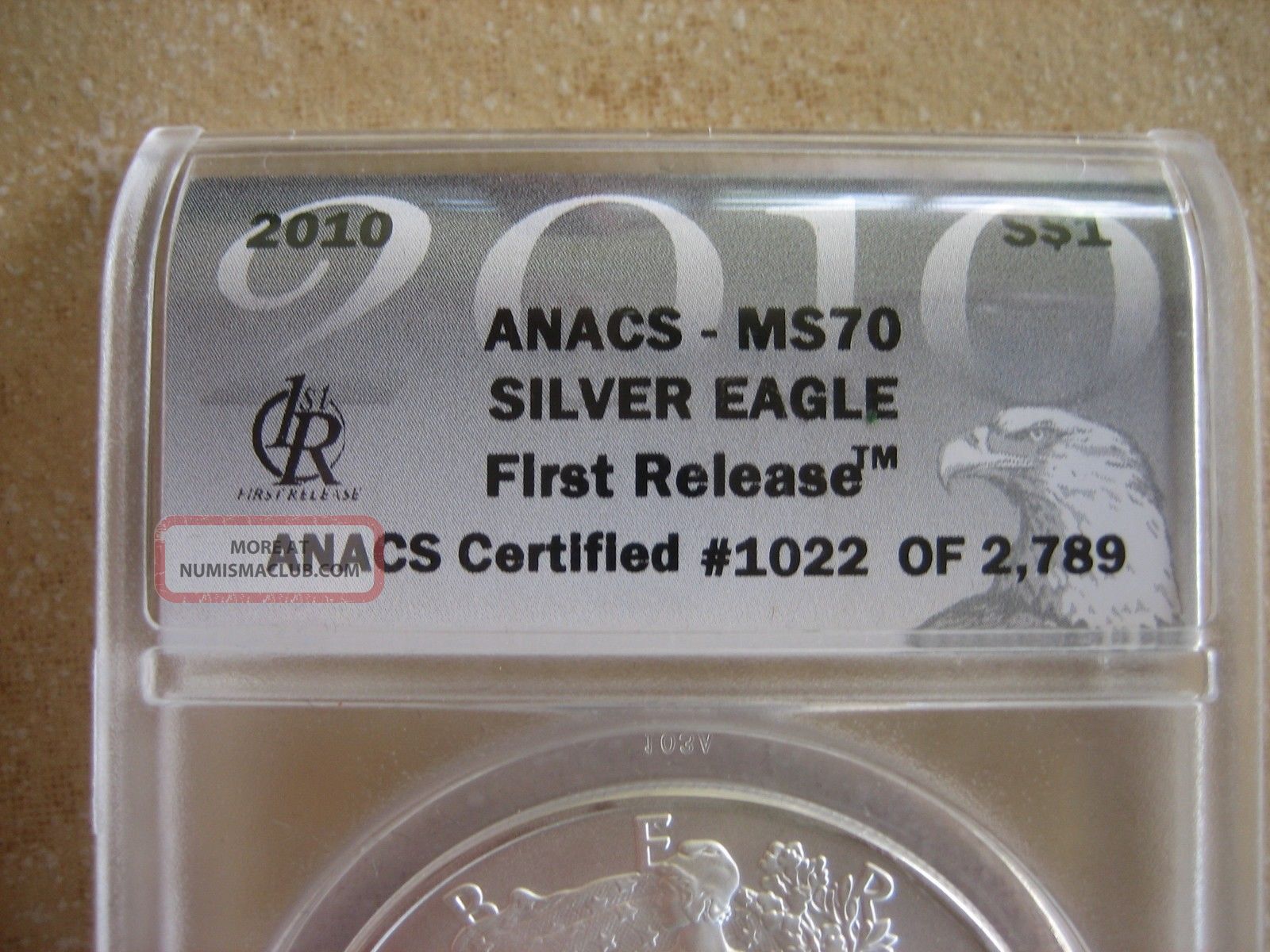 (2) 2010 Silver Eagle Anacs Ms70 First Strike 1022 &1023 Of 2789 Issued