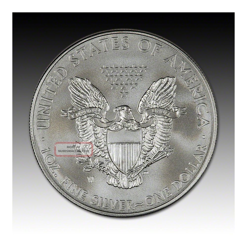 2008 - W American Silver Eagle Uncirculated Collectors Burnished Coin