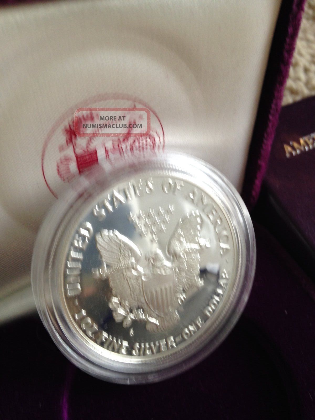 1988 Proof Silver Eagle Bullion Coin With And Gov Box
