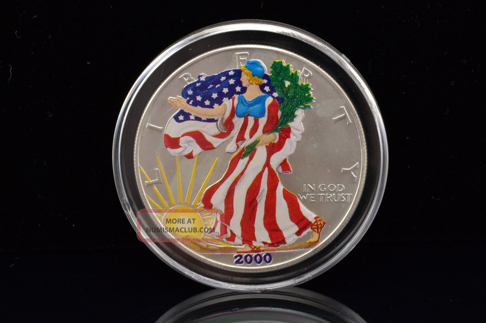 2000 Colorized American Eagle Silver Dollar