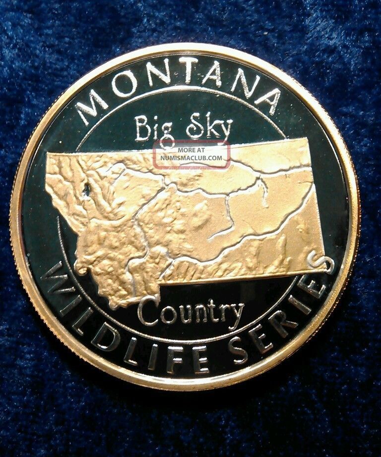 Very Rare Montana Wild Life Series 2oz. 999 Silver Proof Moose Coin By Nwt