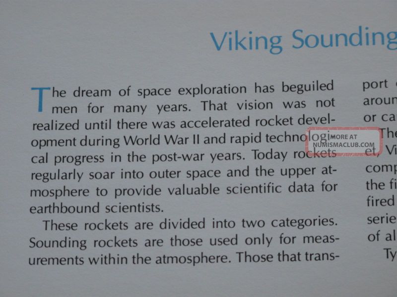Viking Sounding Rocket Silver Art Bar A7856
