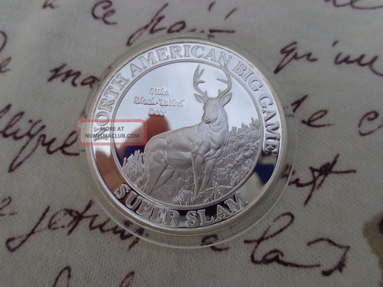 1 Oz. Sitka Black Tailed Deer Silver Round. 999 Fine Silver Nahc Slam