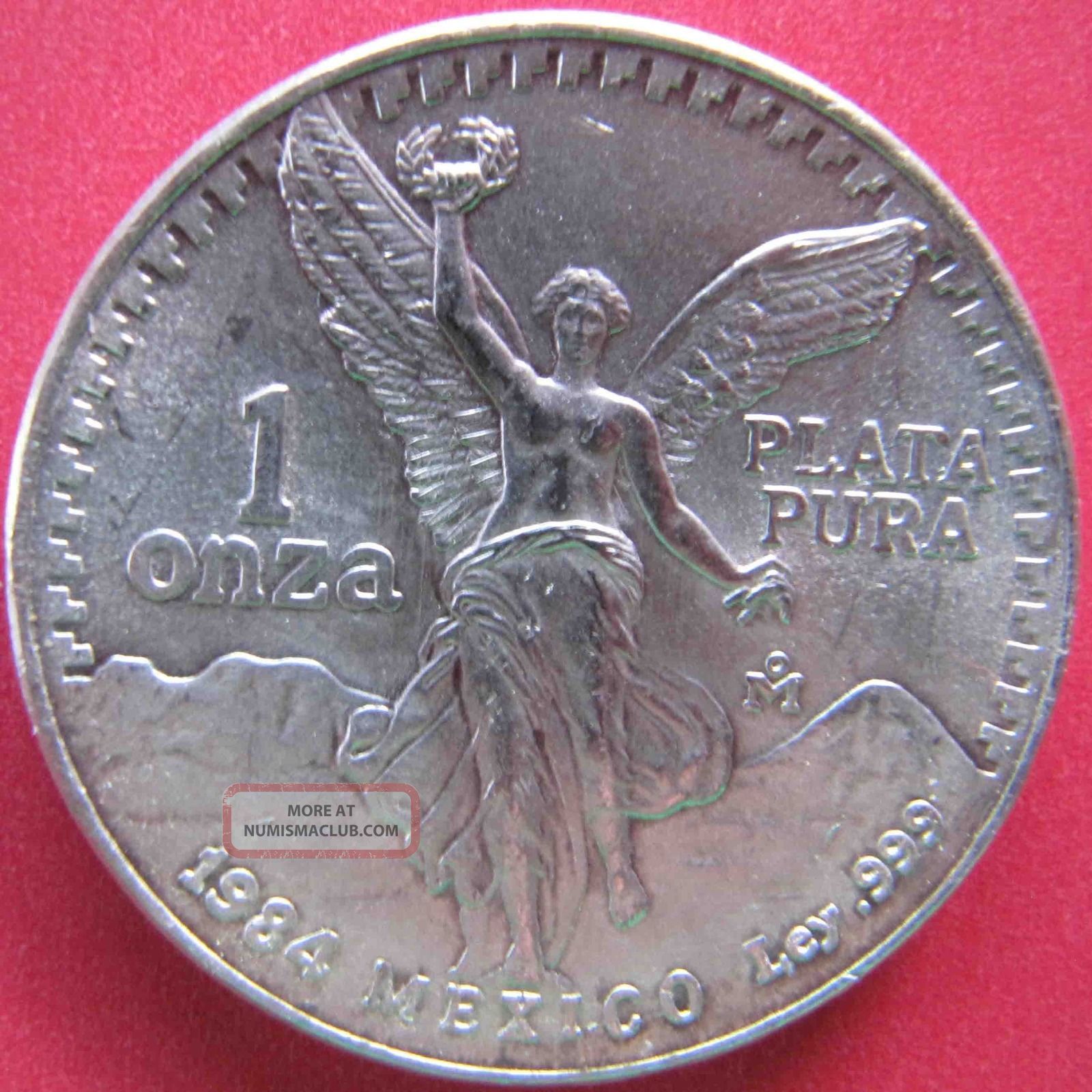 1 Oz. 1984 Mexican Libertad Una Onza. 999 Pure Silver Bullion Coin