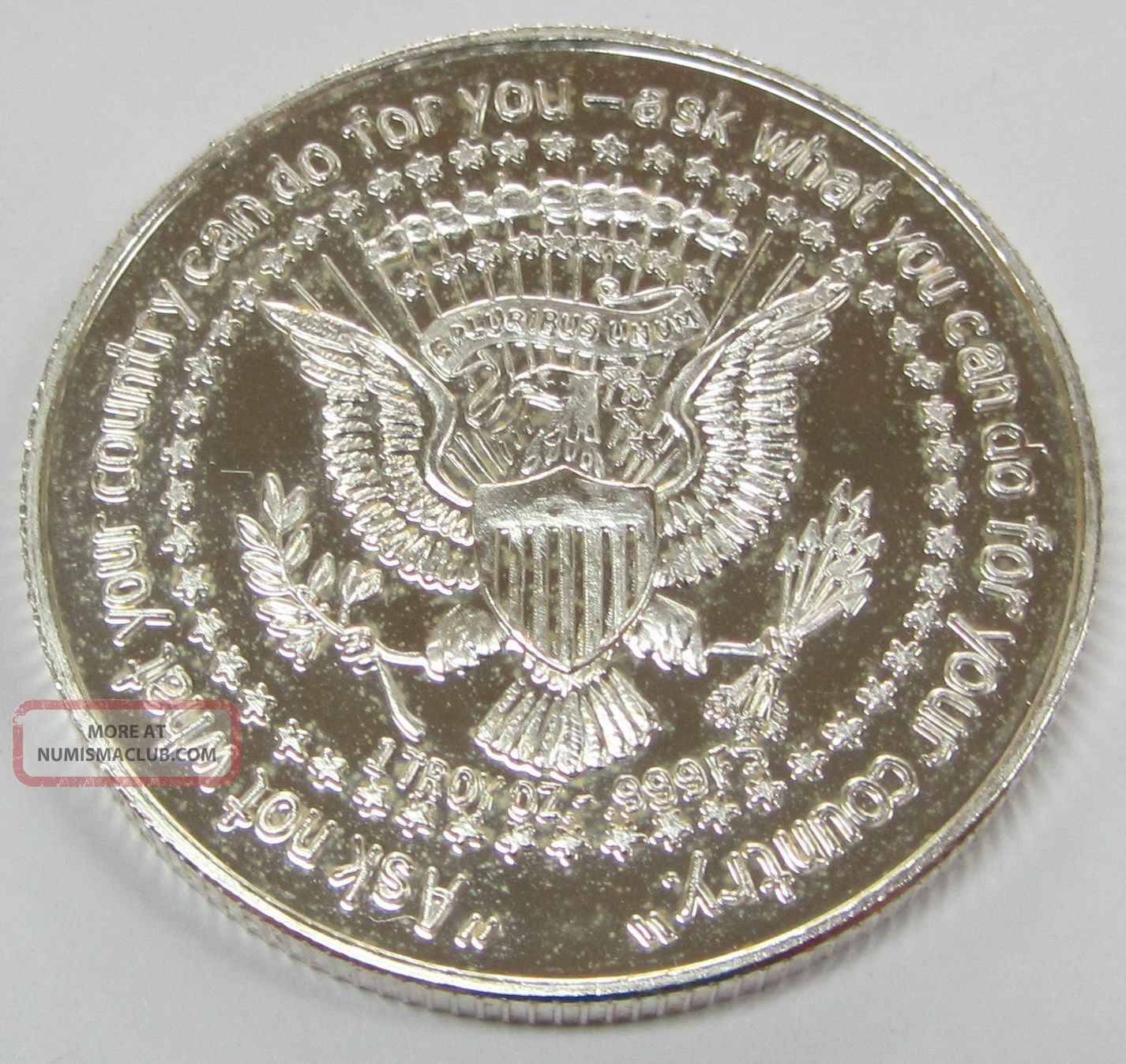 The Kennedy ' S 1 Oz. 999 Fine Silver Round