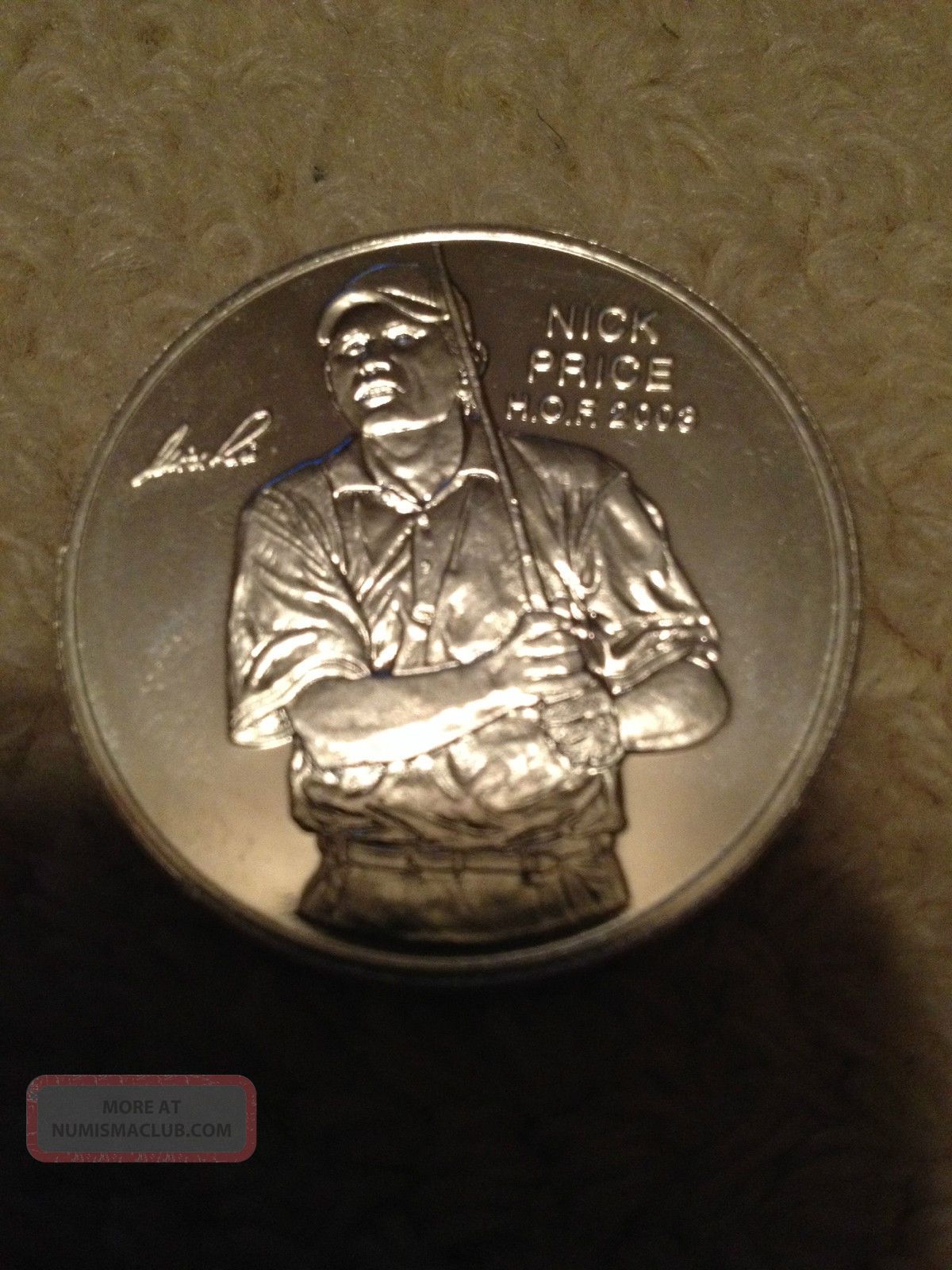 1 Oz. 999 Fine Silver " Nick Price " Pga Hof 2003