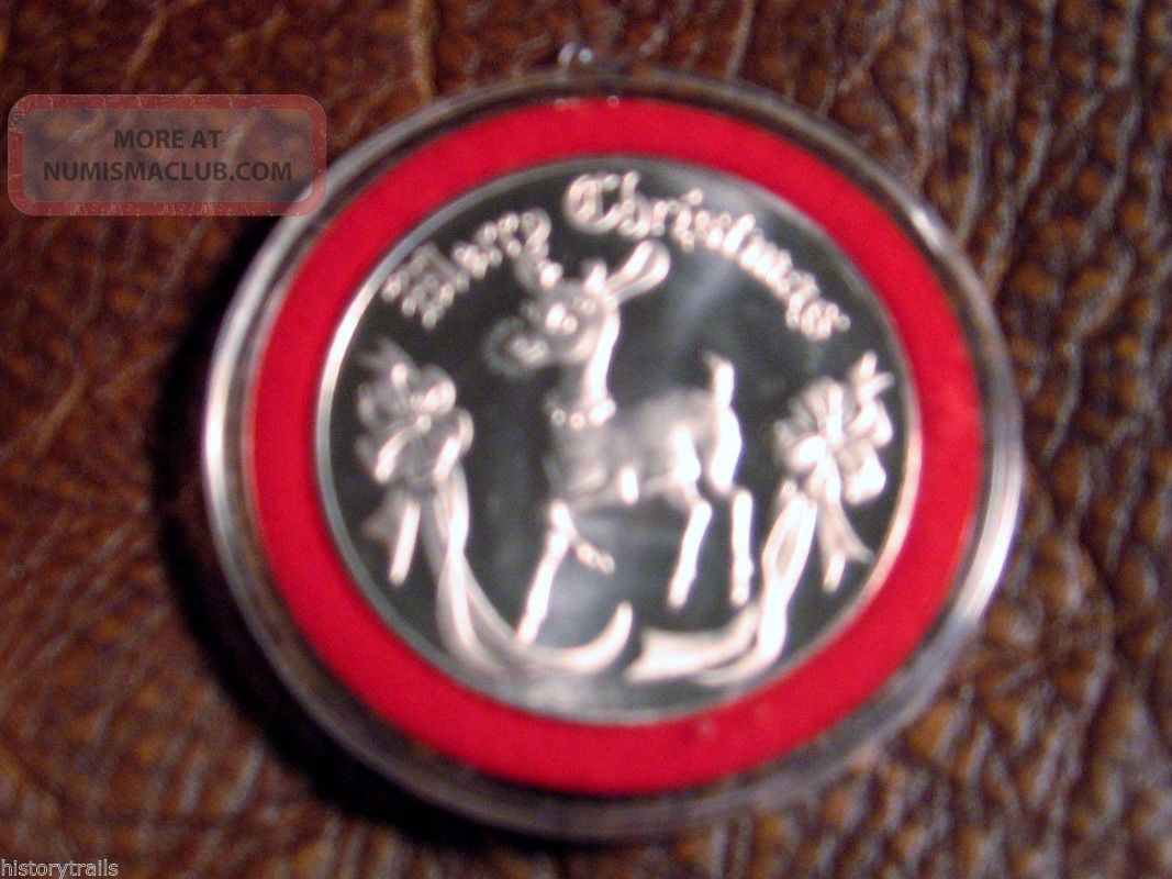1999 Merry Christmas/rudolph/new Millennium 1 Troy Oz. 999 Fine Silver ...