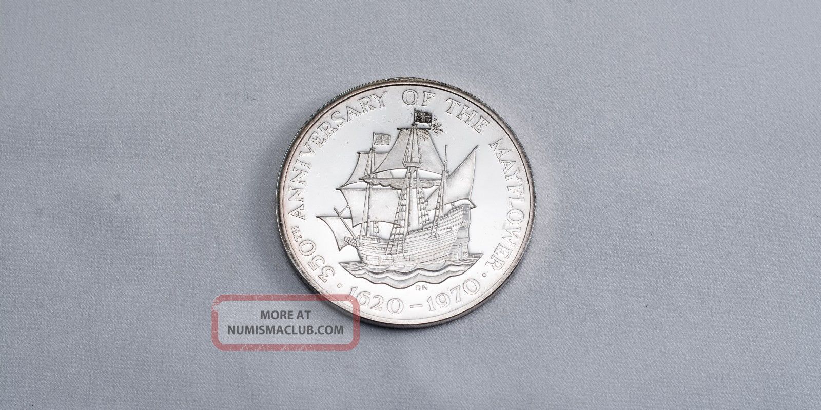 1970 Franklin Mayflower 350th Anniversary 1. 45oz. 999 Fine Silver Art ...