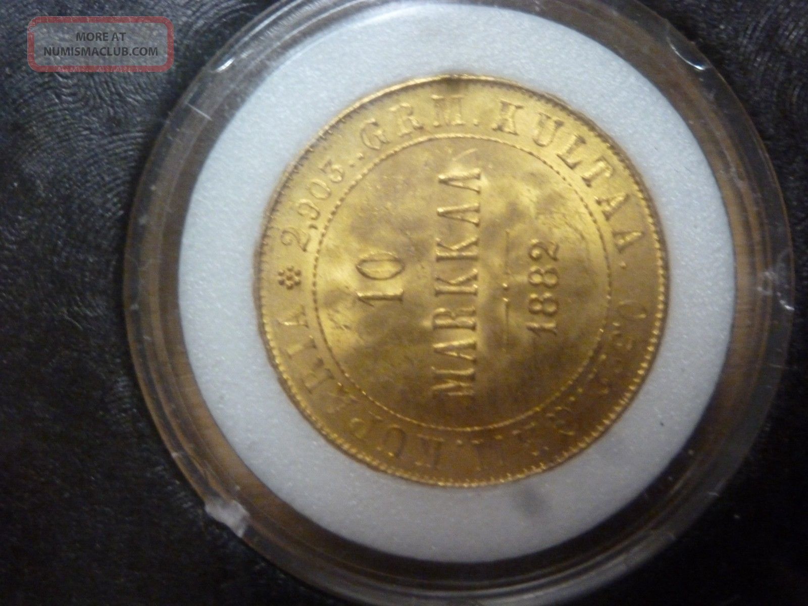 Finland 10 Markkaa 1882 - S Gold Coin Alexander Ii Gem Bu