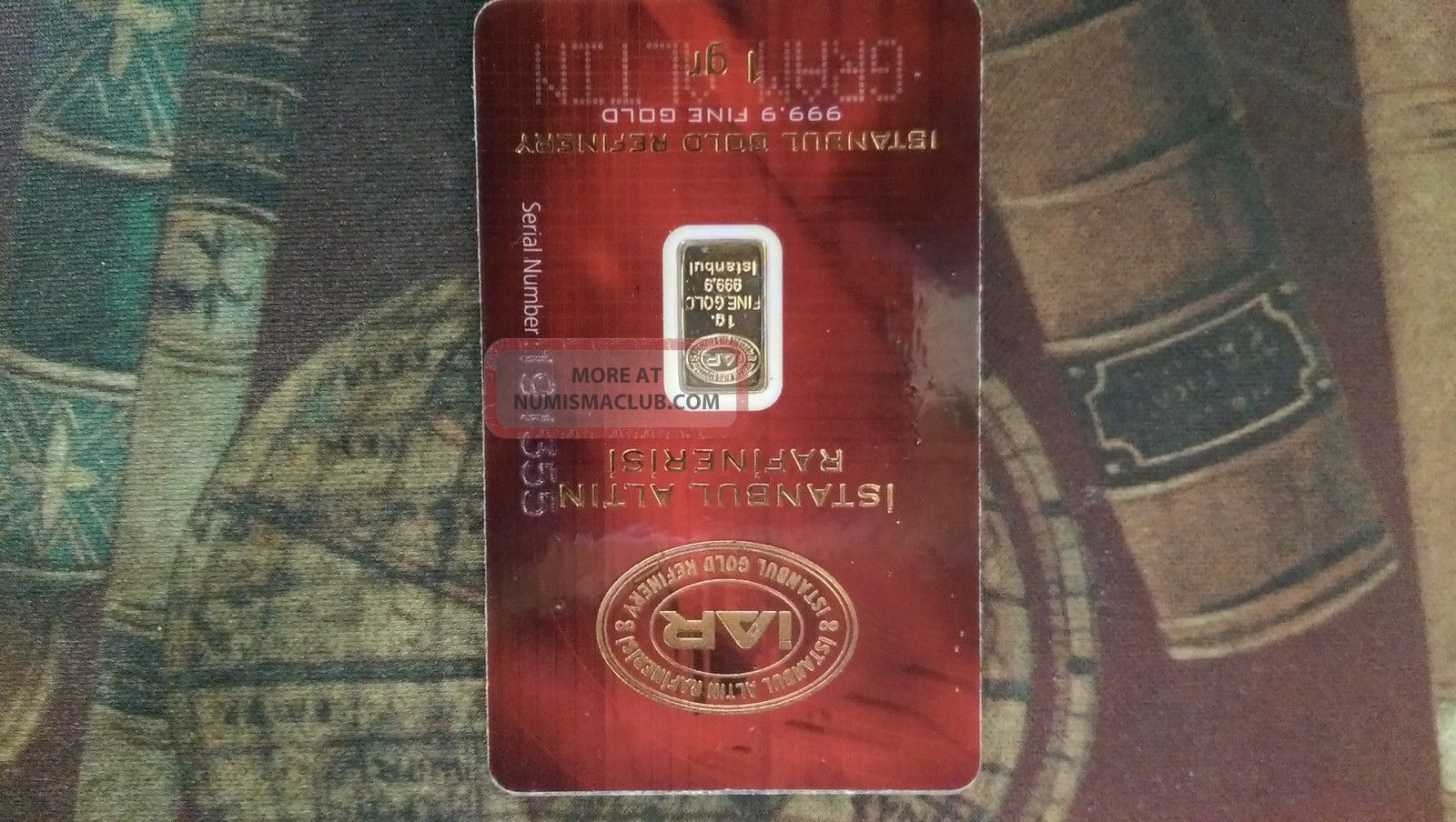 Iar Istanbul Altin Rafinerisi 1 Gram Pure 999. 9 Fine Gold Bar ...