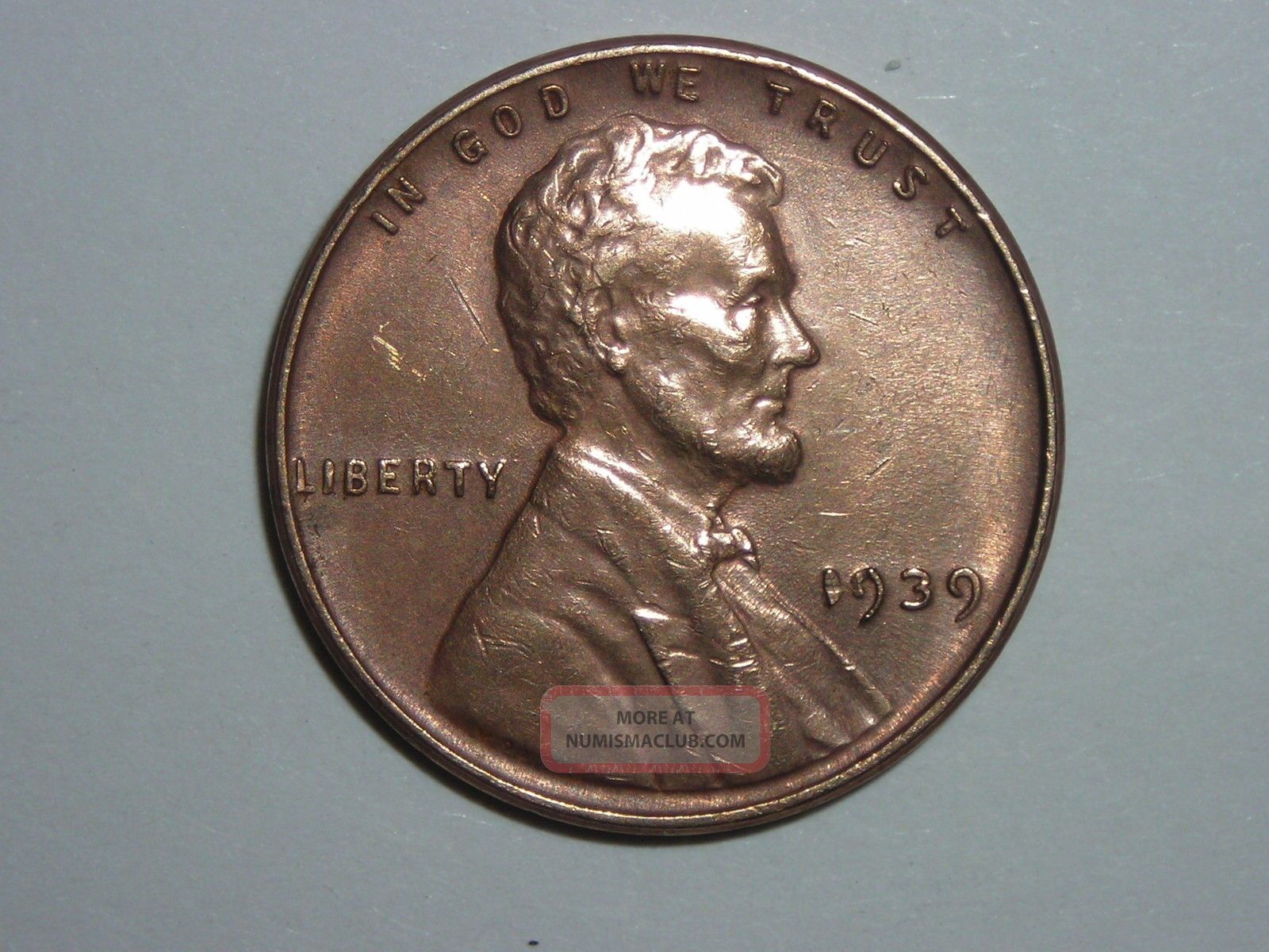 Wheat Penny 1939 Lincoln Cent Red Bu 1939 - P Unc