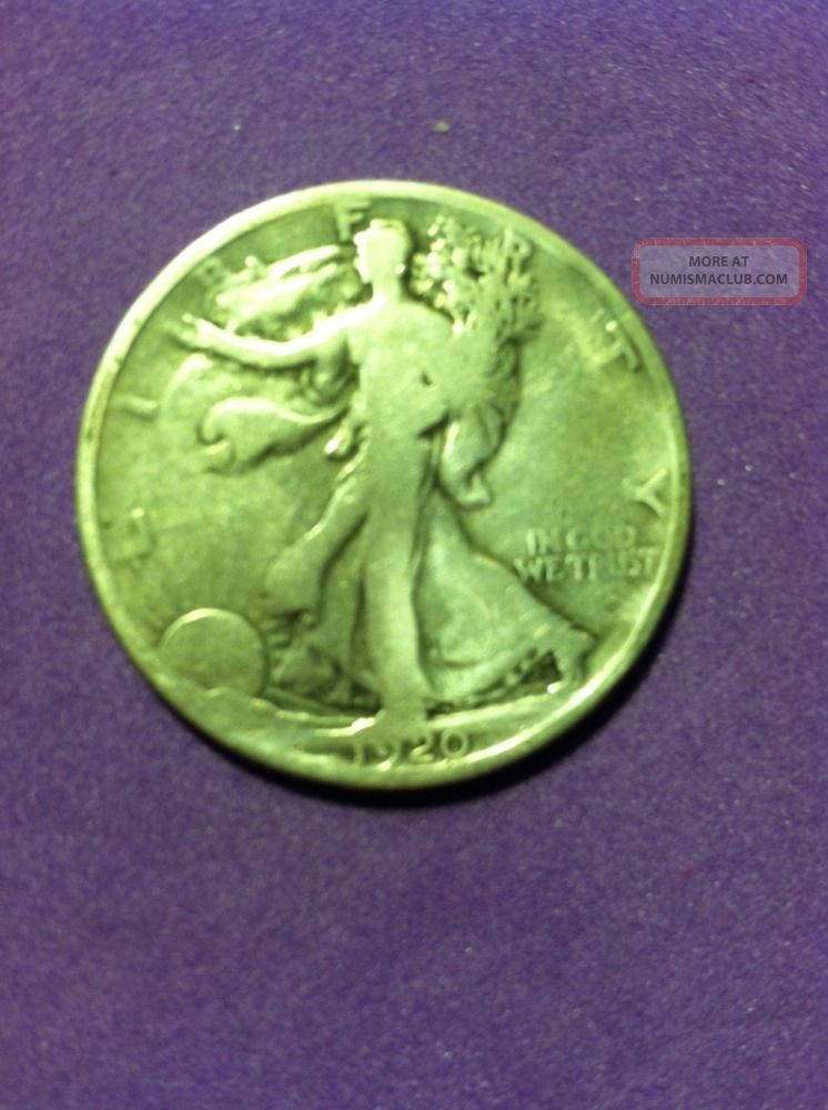 1920 50c Walking Liberty Half Dollar - 90% Silver Ungraded