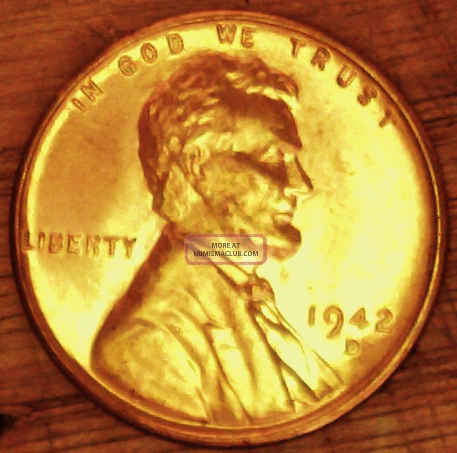 1942d Bu Red Lincoln Wheat Cent 1
