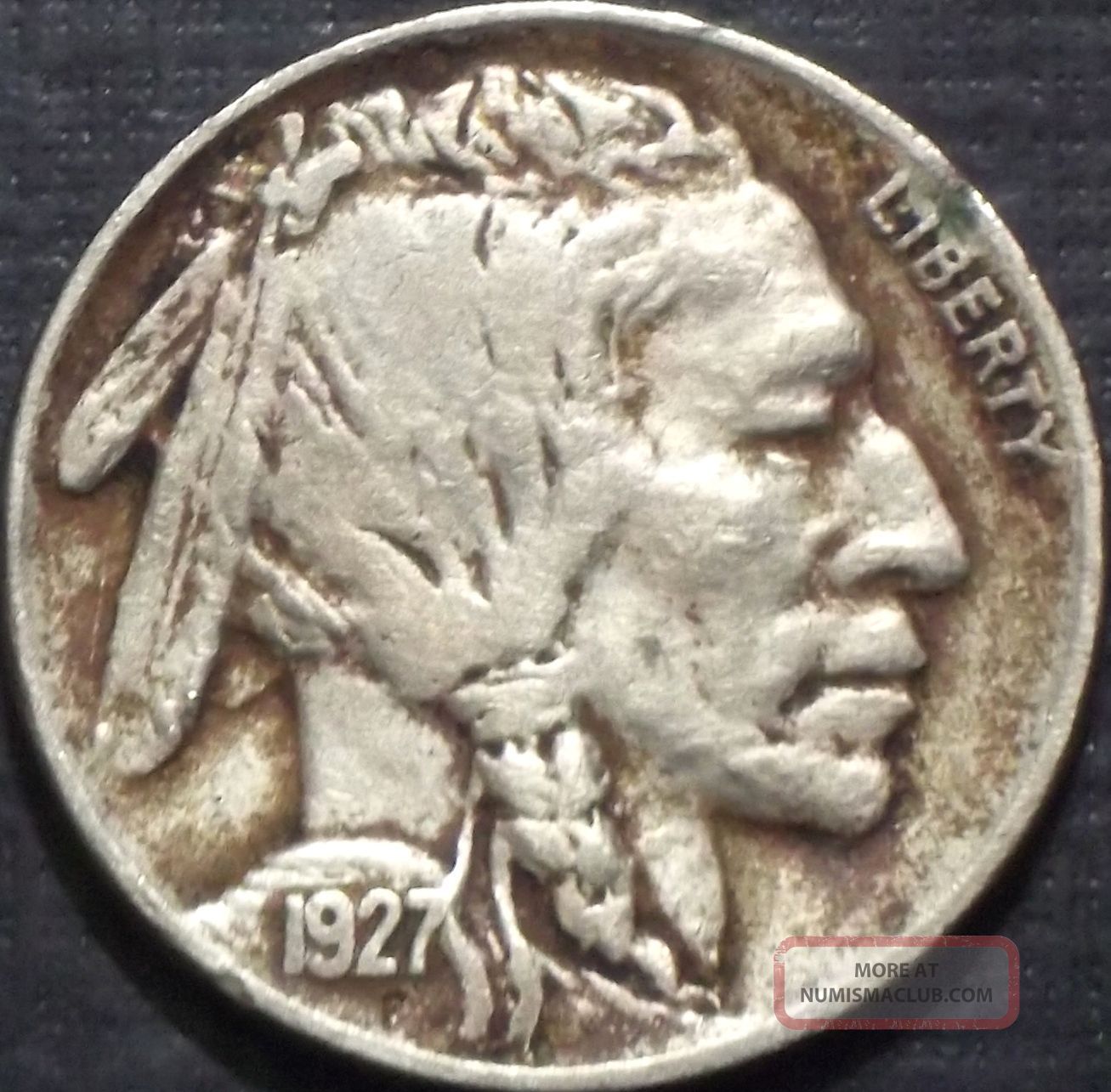 Rare 1927 - P Buffalo Nickel Full Date + Full Horn Quality Coin Look