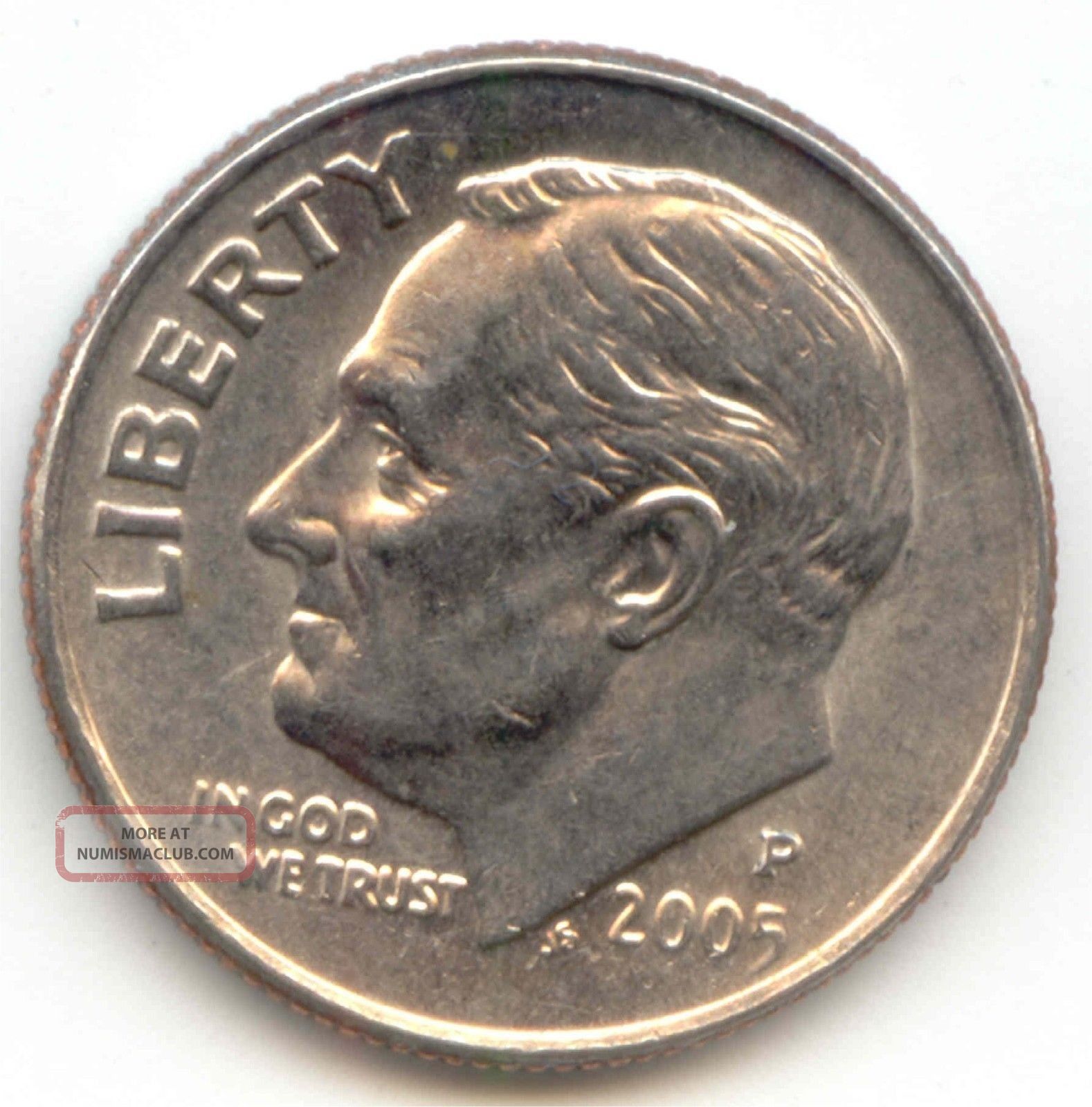 Usa 2005p American Dime 10c Ten Cent Piece Roosevelt 2005 P Exact Coin