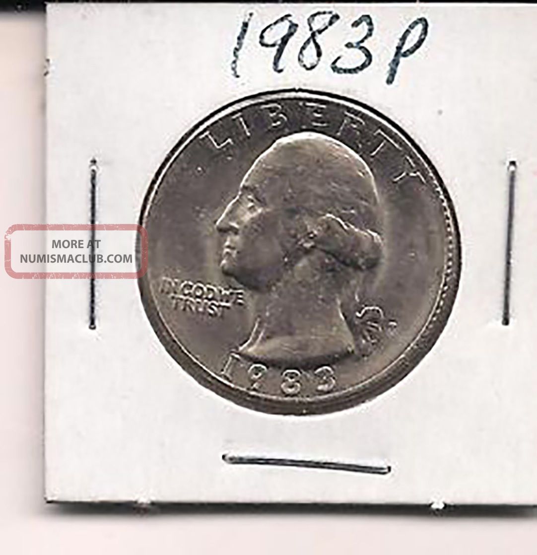 1983 D Washington Quarter Circulated Us Coin In Flip