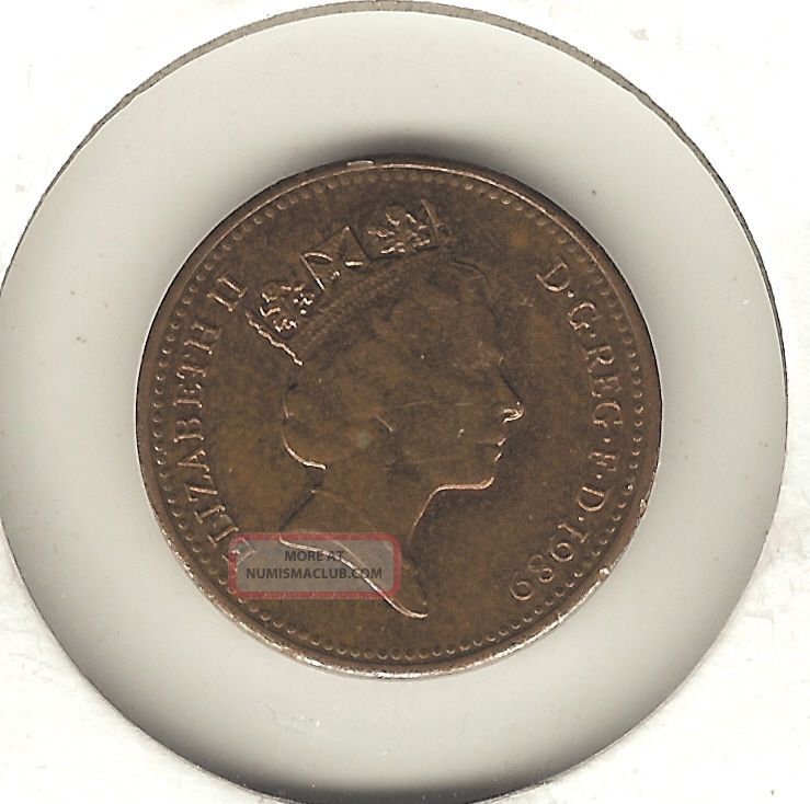 Great Britain Penny, 1989, Crowned Portcullis
