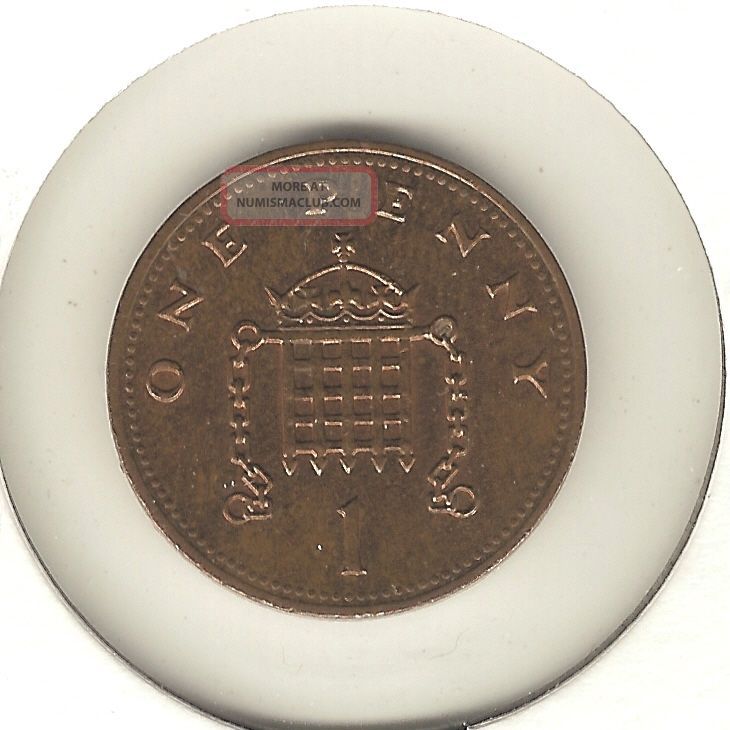 Great Britain Penny, 1989, Crowned Portcullis