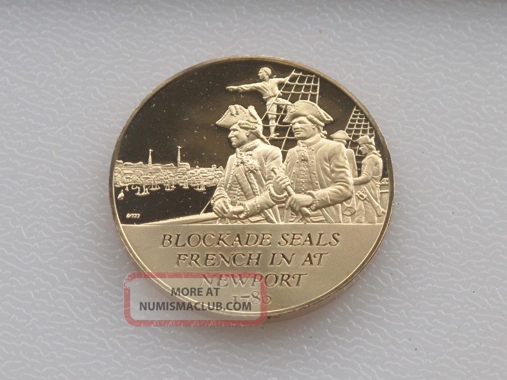 Blockade Seals French Bronze Medal Franklin American Revolution C0522