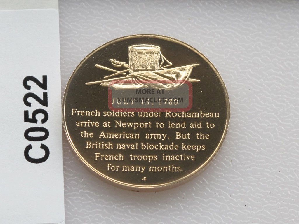 Blockade Seals French Bronze Medal Franklin American Revolution C0522