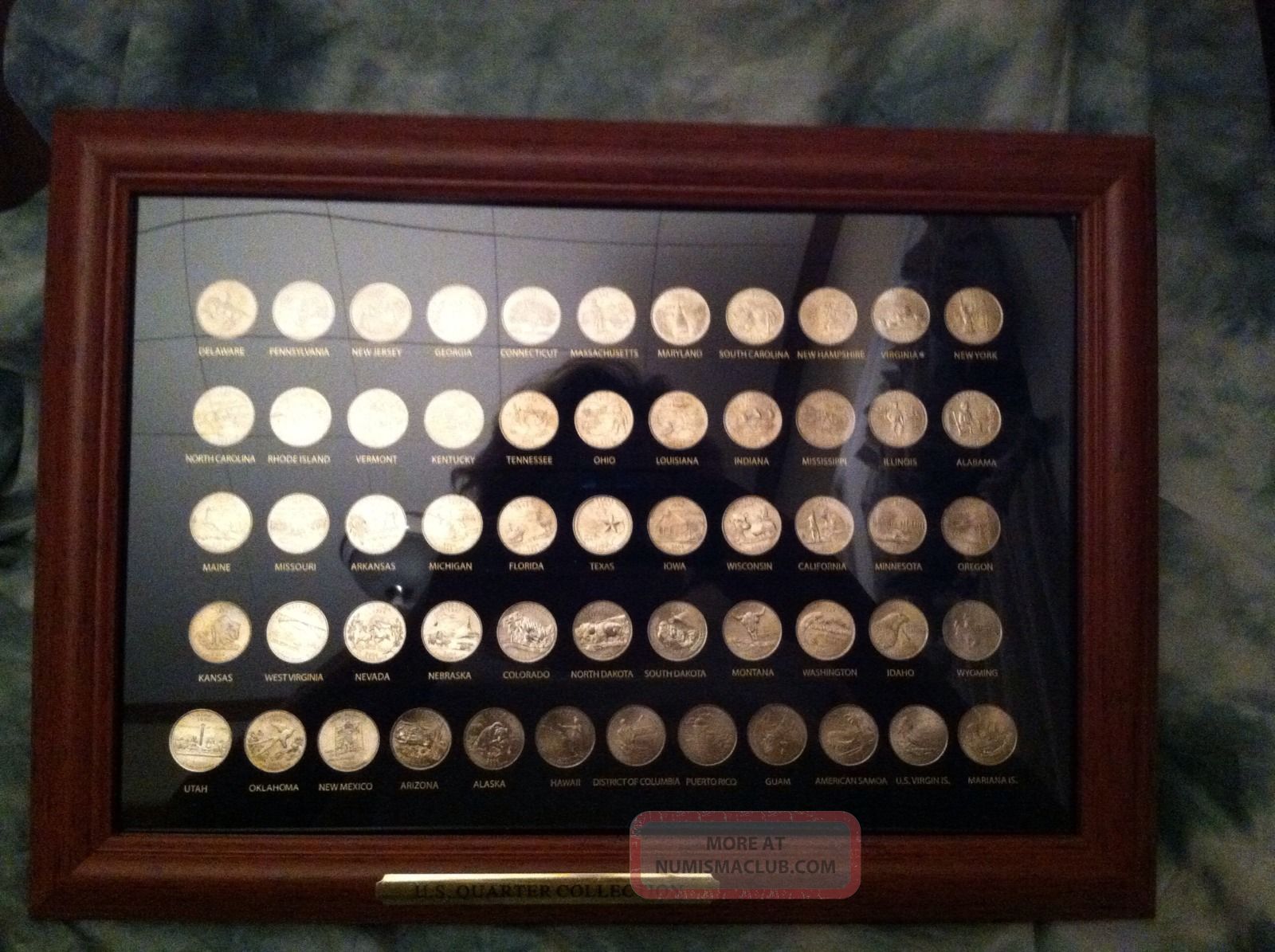 America 50 State Quarters + 6 United States Territory Quarters In Wood ...