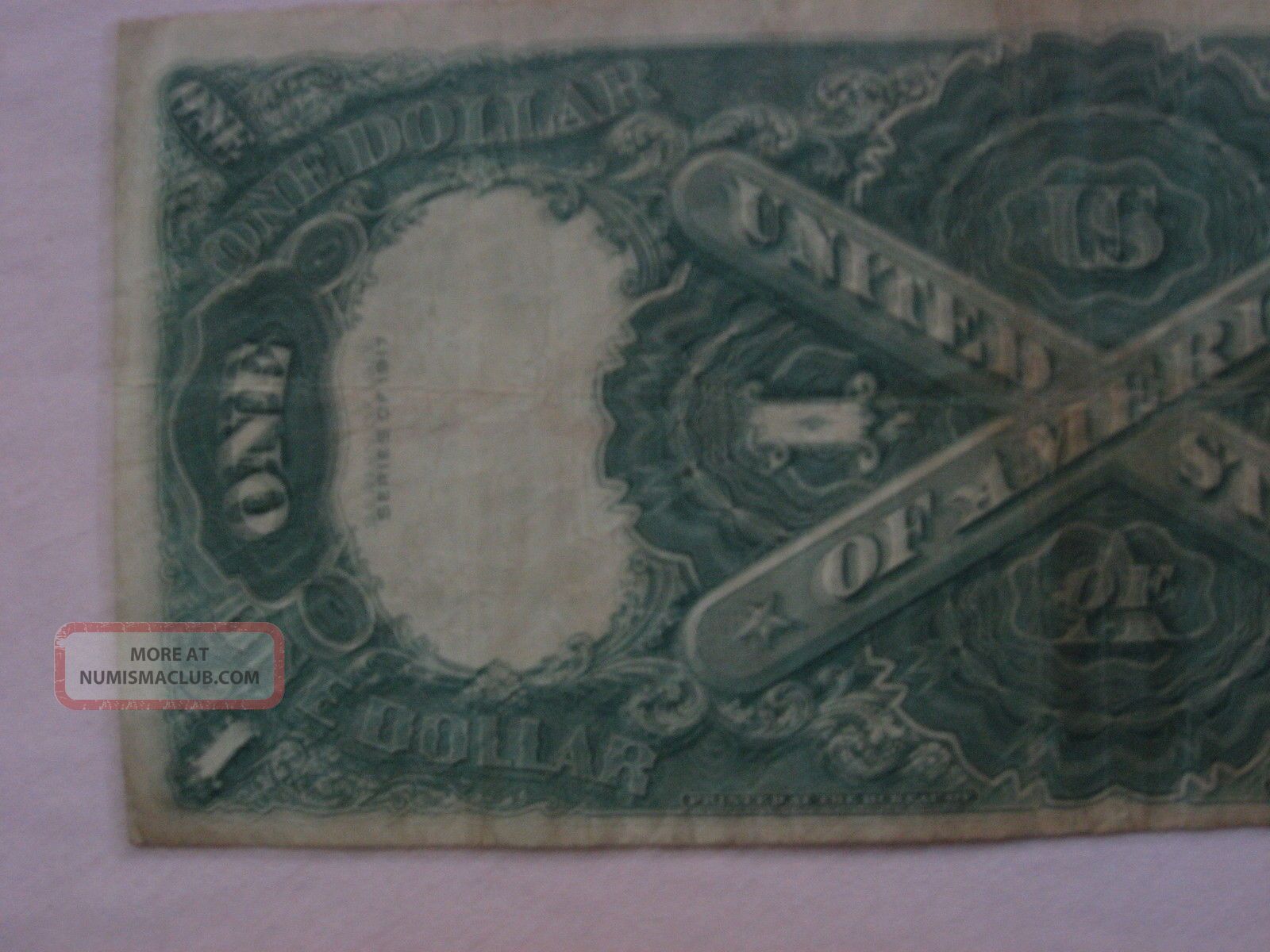 1917 U. S. Large One Dollar Bill, Red Seal Circulated