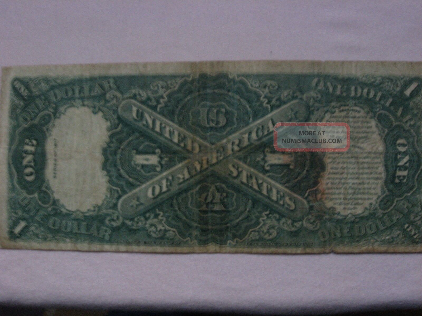 1917 U. S. Large One Dollar Bill, Red Seal Circulated