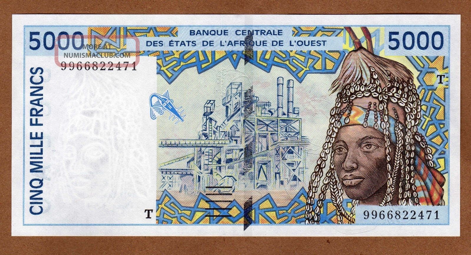 West African States - Togo - 5000 Francs - P813th - Au/uncirculated