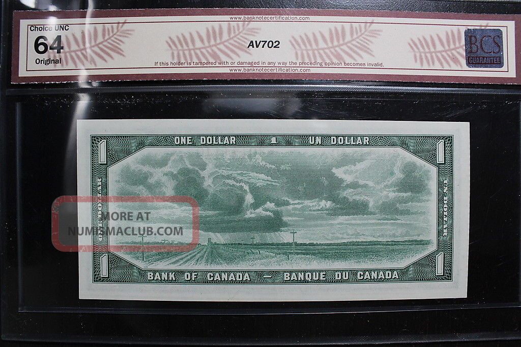 1954 Canada. Dollar Replacement Note. Series O/y 0111140. Bcs Choice - 64.