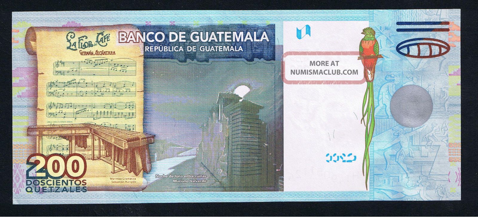 Guatemala Q200 Quetzales 18/02/2009 Serie H, Unc