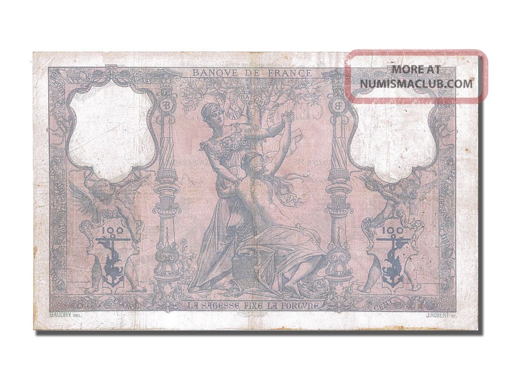 French Paper Money, 100 Francs Type Bleu Et Rose, 25 Août 1896, Fayette