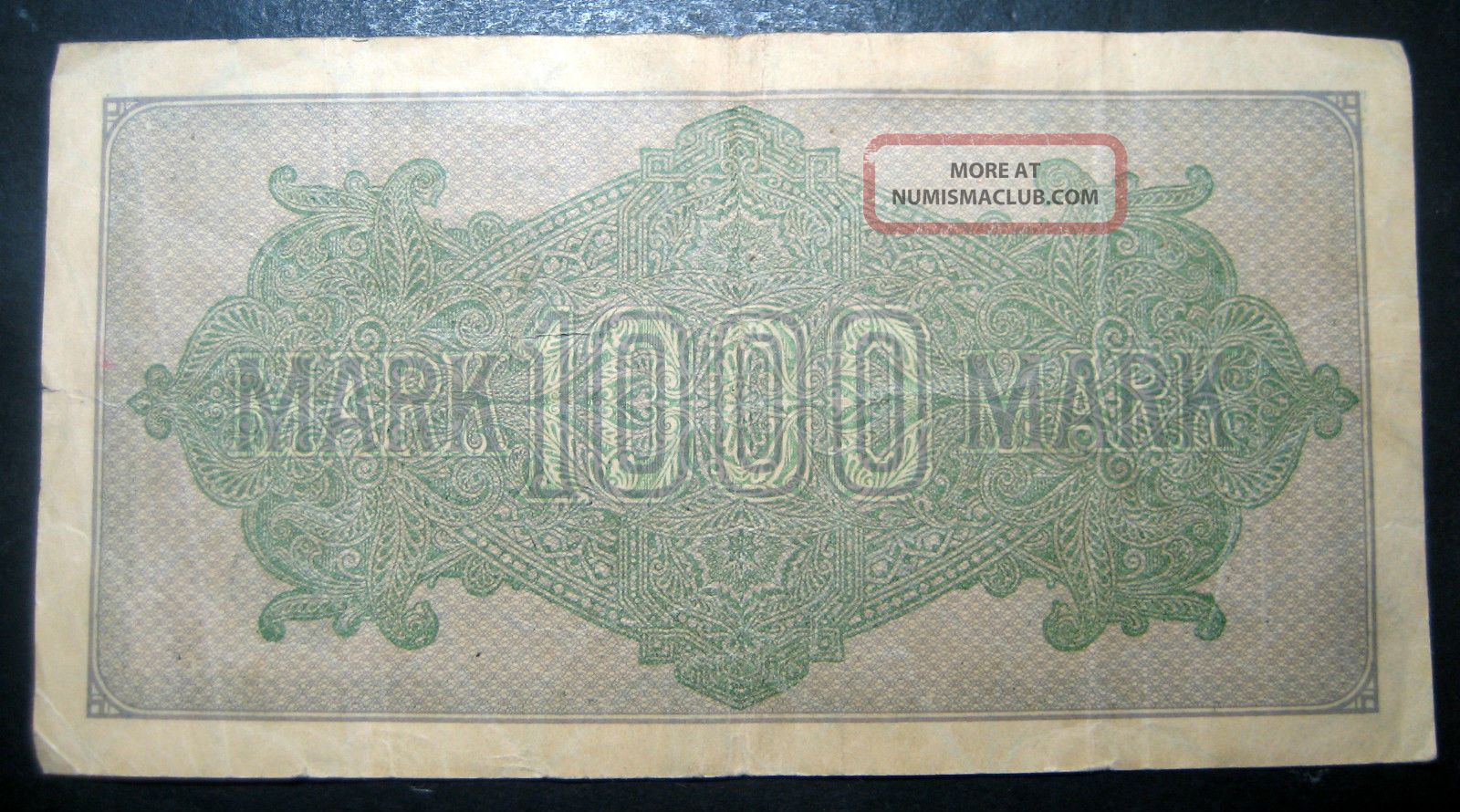 1922 Germany 1000 Mark Reichsbanknote Weimar Republic