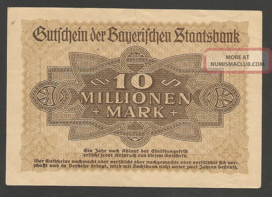 Banknote Germany " 10, 000, 000 Marks " 1923