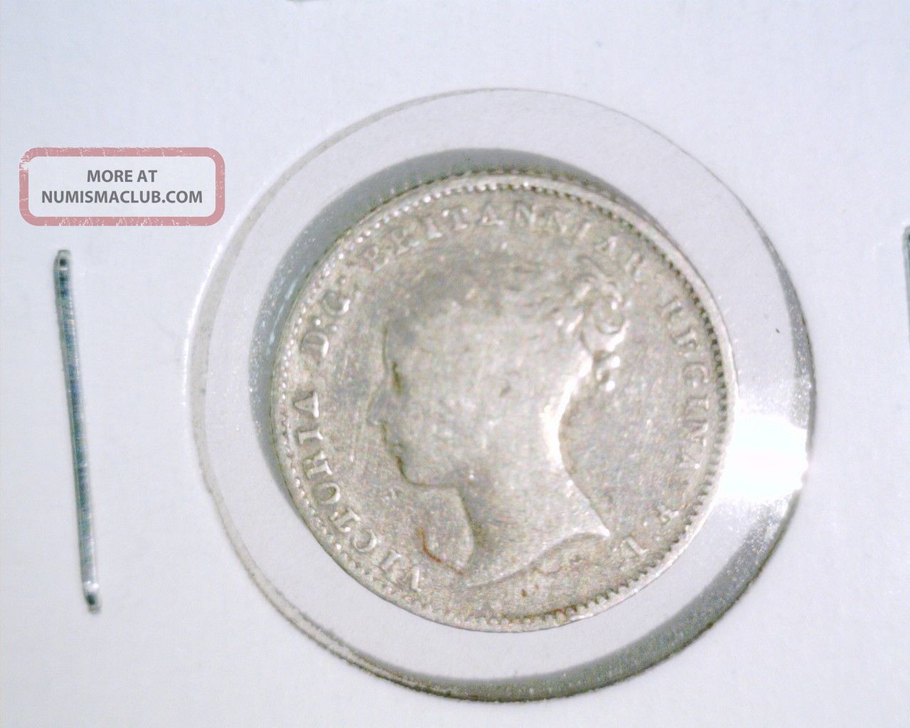 1848 Great Britain Silver 4 Pence Coin Groat Km 731. 1 Fine