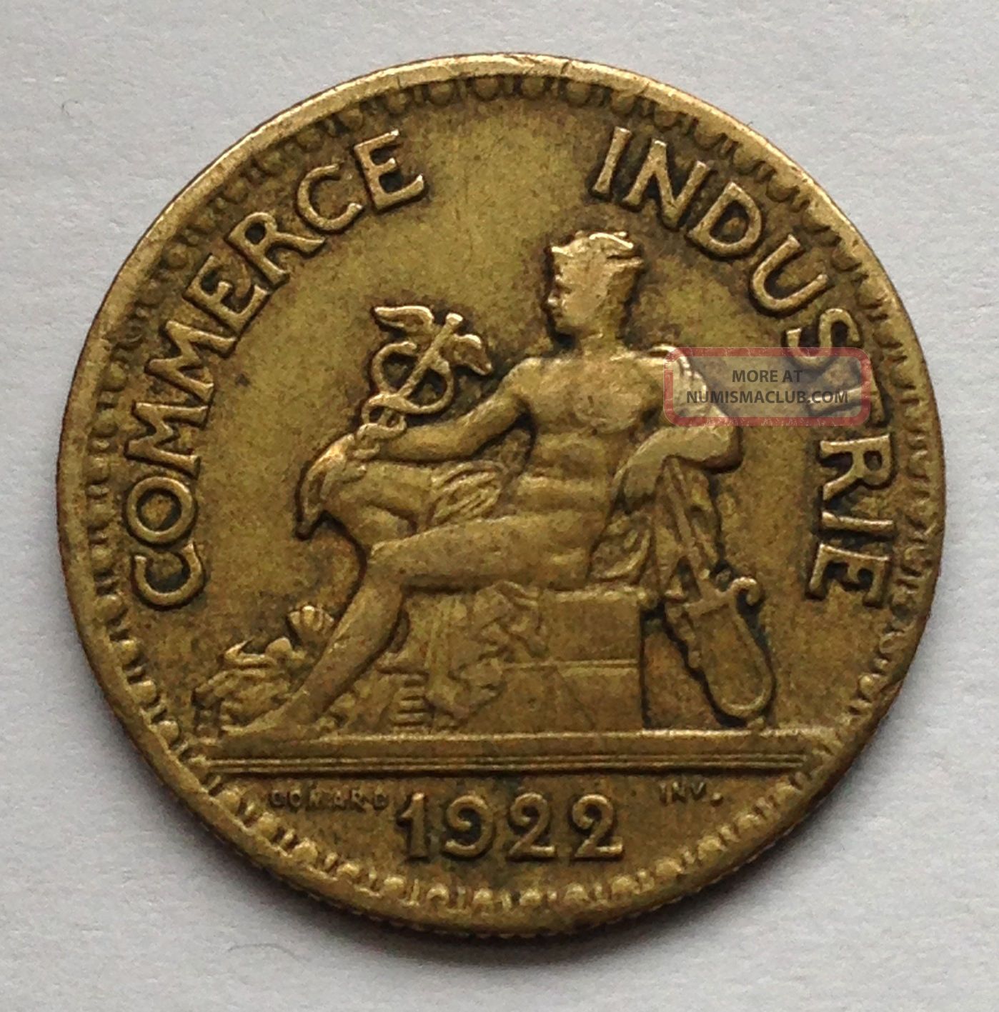 L1 France 50 Centimes 1922 French Chamber Of Commerce (a)