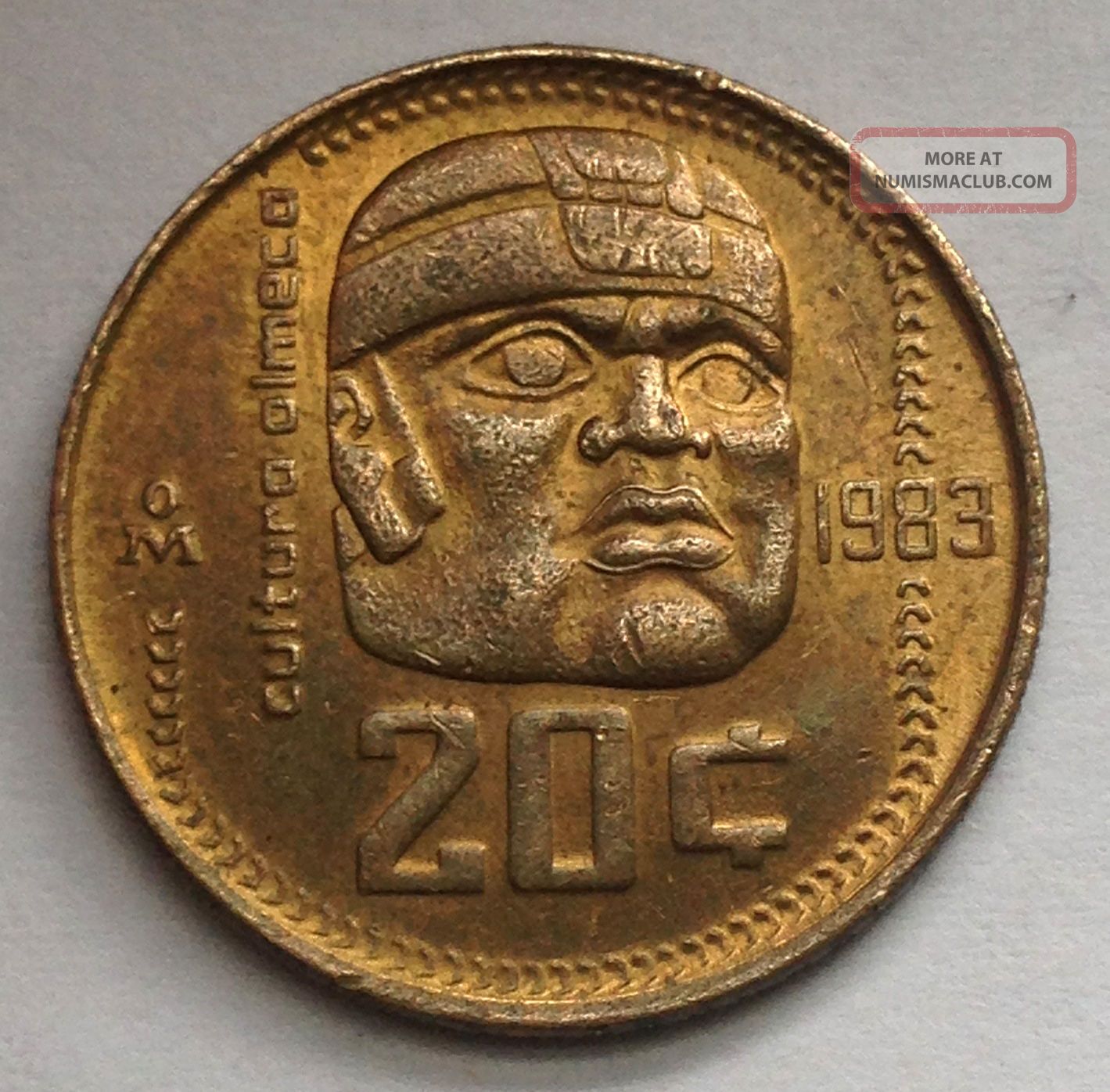 L1 Mexico 20 Centavos, 1983, Olmec Culture For 1 Coin Only