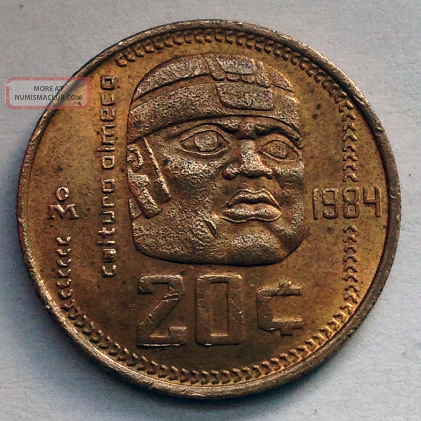 L1 Mexico 20 Centavos, 1983, Olmec Culture For 1 Coin Only