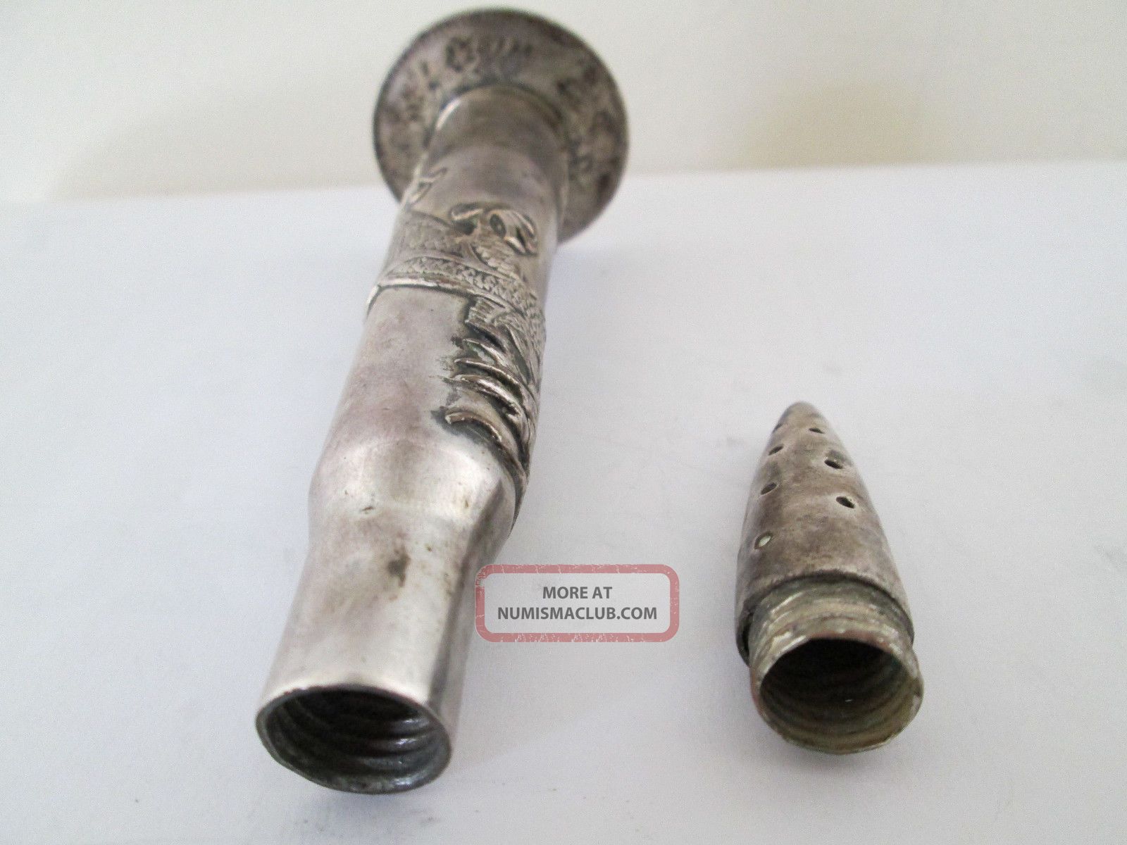 Wwii Shell Trench Art Copper Dragon With 1921 China Fat Man Silver ...