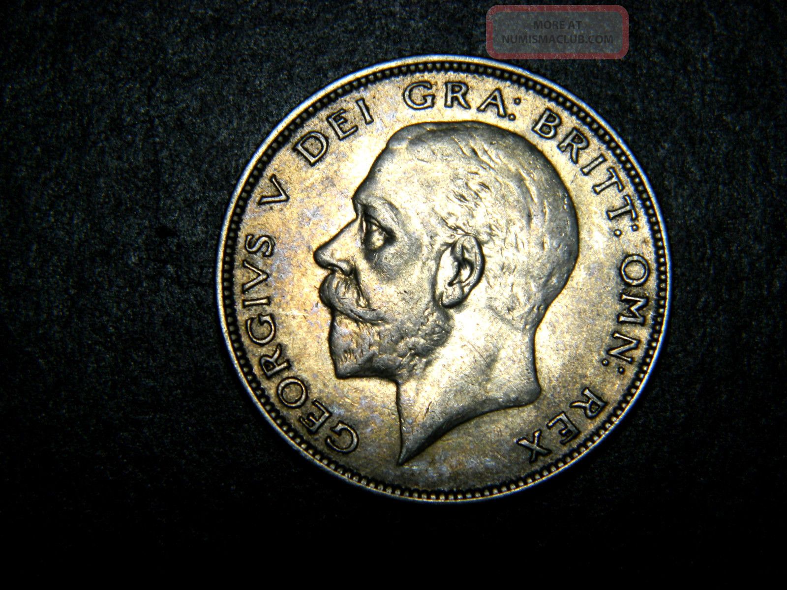Uk, Half Crown, 1928, Xf. Very Light Rainbow Toning.